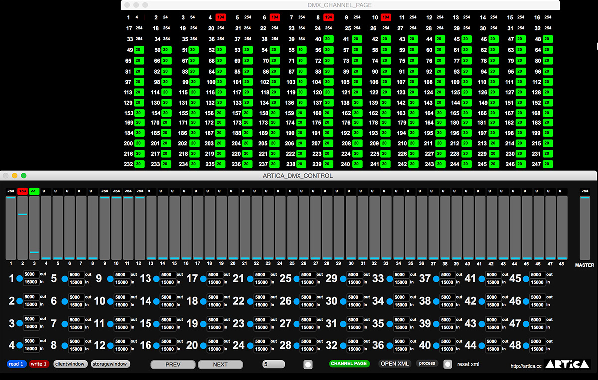 Tool: Artica DMX Controller | Cycling '74