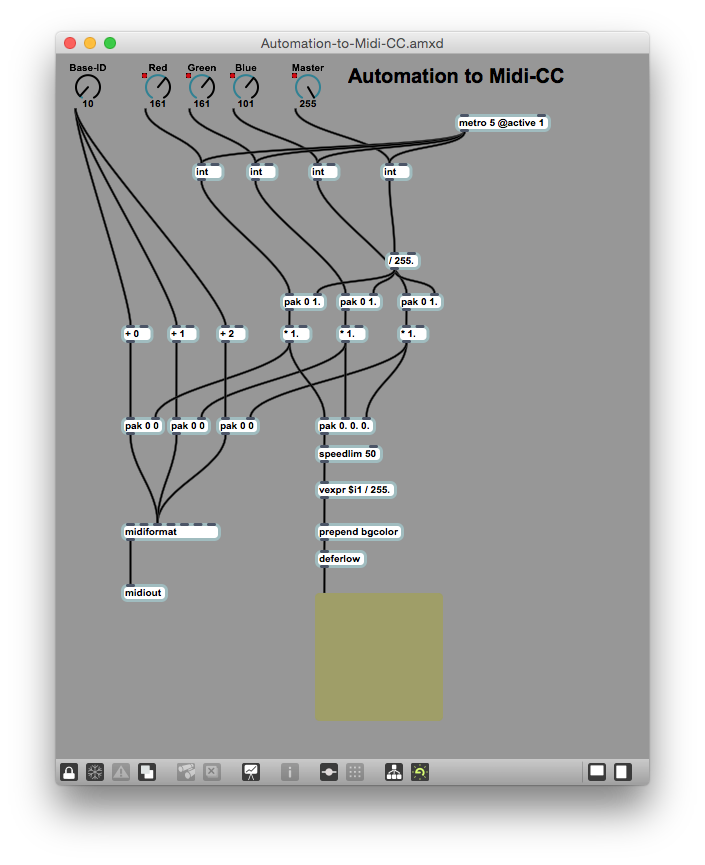 Sending Max-4-Live-Automation as Midi-CC to another application - Value ...