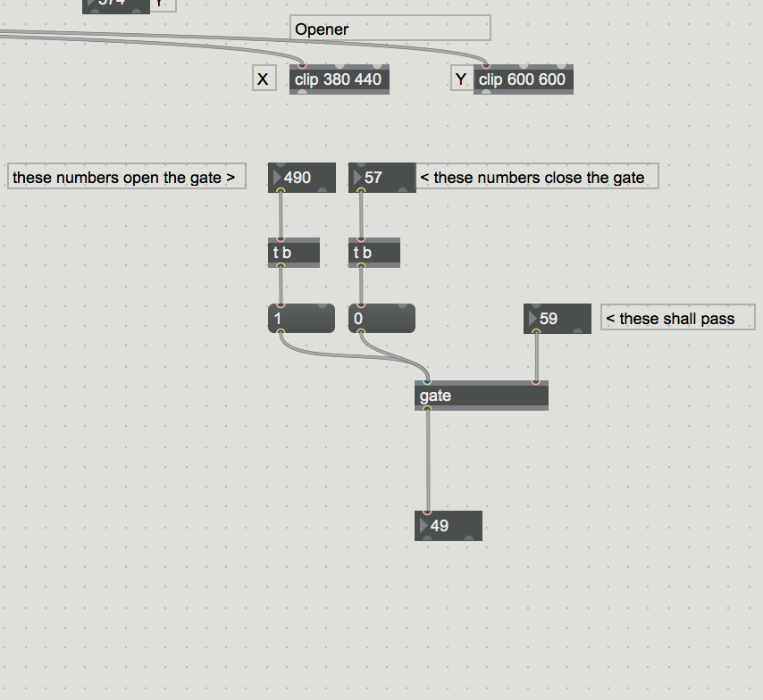 Opening gate through number combination - MaxMSP Forum | Cycling '74